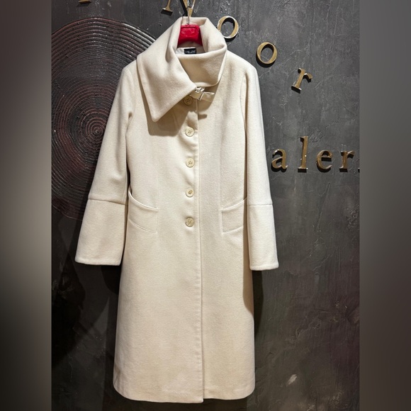 top out | Jackets & Coats | Top Out Classic Womens Cream Wool Knee ...